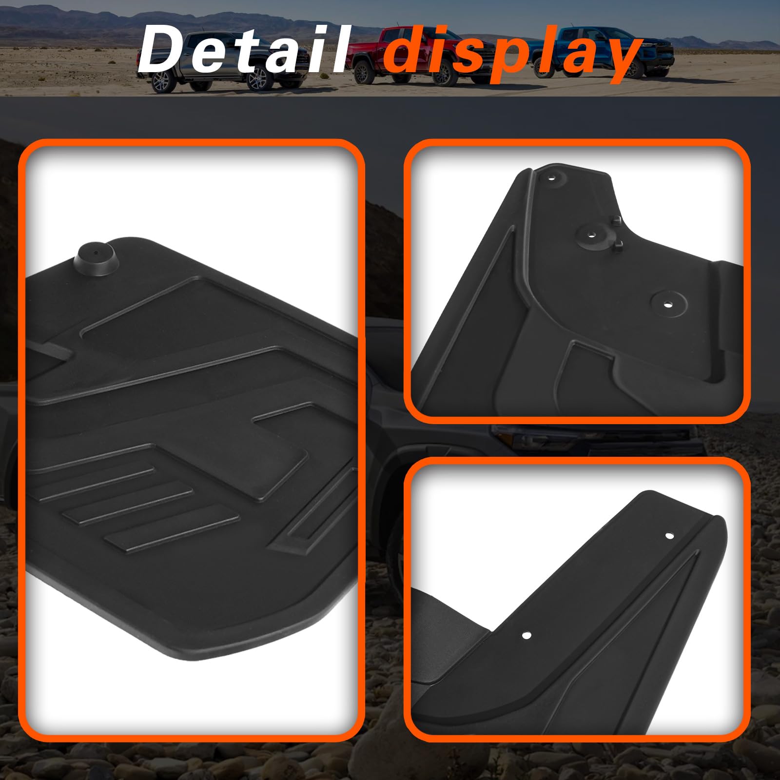 Truck Protection Flaps Mud Flaps For 2023-2024 Chevy Colorado With ...