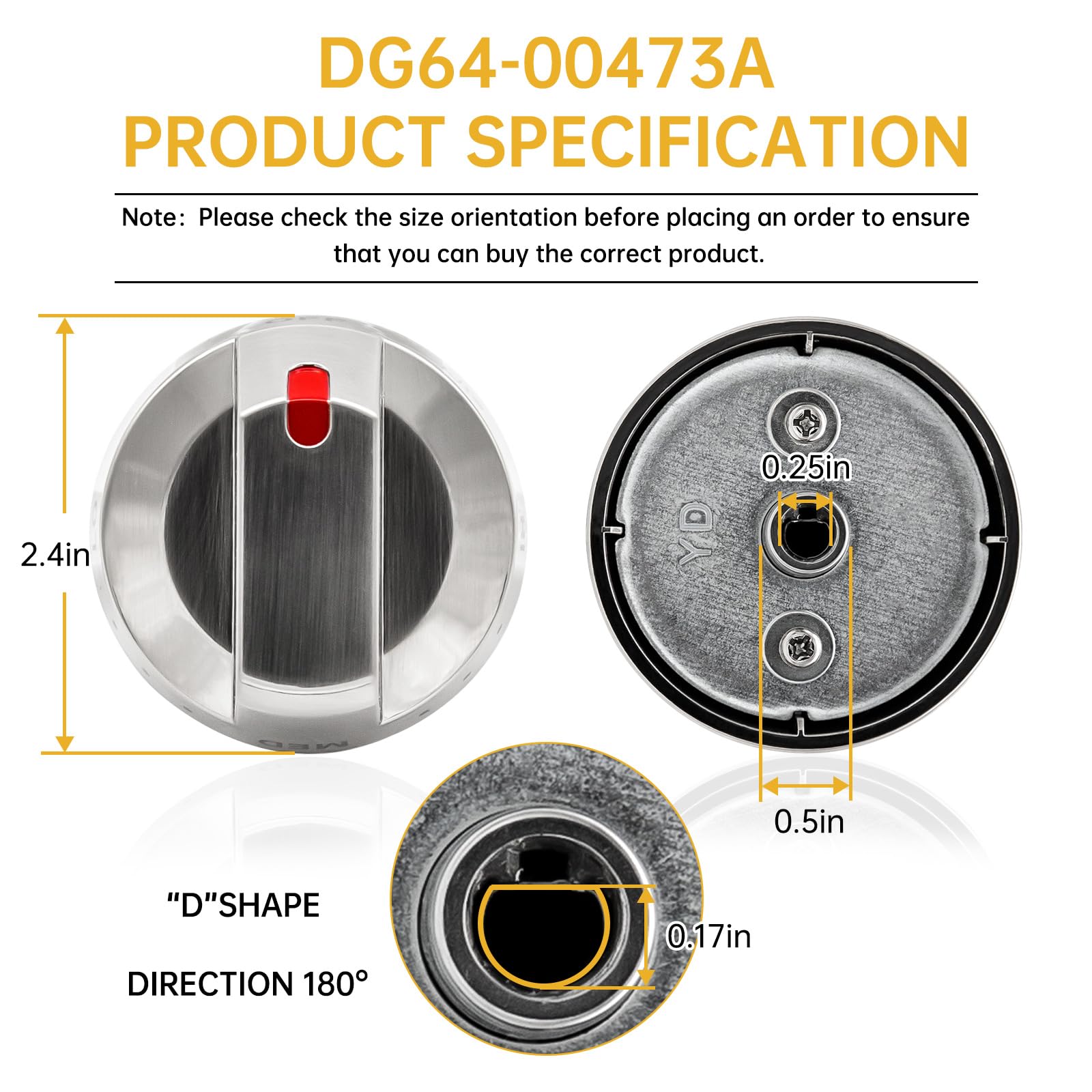 Snapklik.com : Upgraded DG64-00473A Top Burner Control Dial Knobs ...
