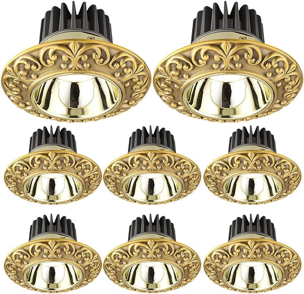 LWWYB 8-pack Recessed Brass Downlight Gold Replacement Spotlight LED ...