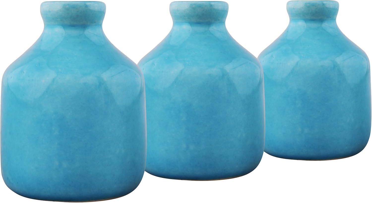 Amazon.com: Modern Ceramic Mini Vase Set of 3 - Floral Bud Vases for ...