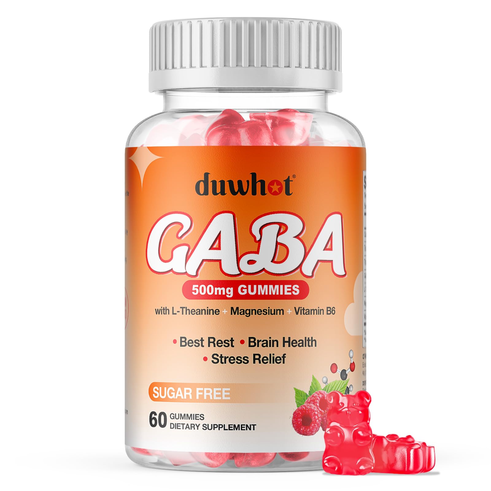 Amazon.com: duwhot GABA Gummies 500mg for Cortisol Balance, Stress ...
