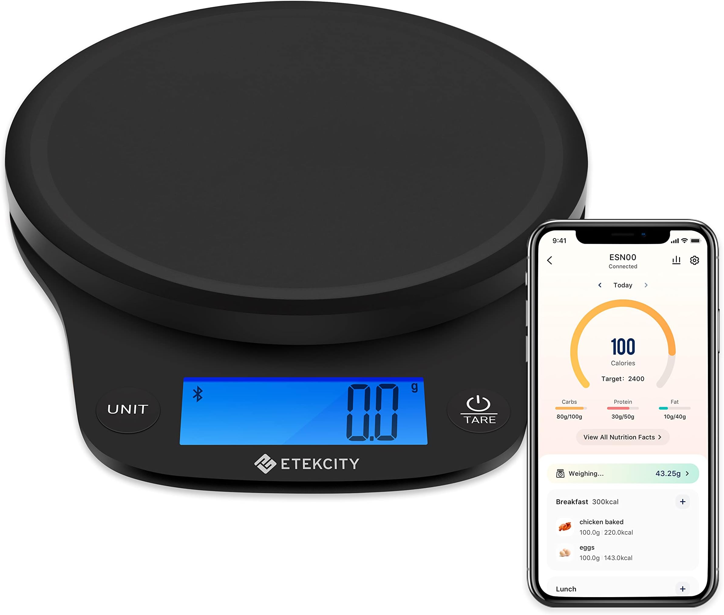 Amazon.com: Etekcity Nutrition Smart Food Kitchen Scale, Digital Ounces ...