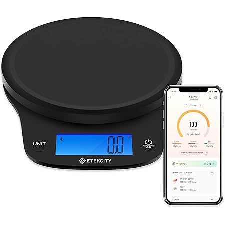 Amazon.com: Etekcity Luminary Lite 22lb Food Kitchen Digital Scale ...