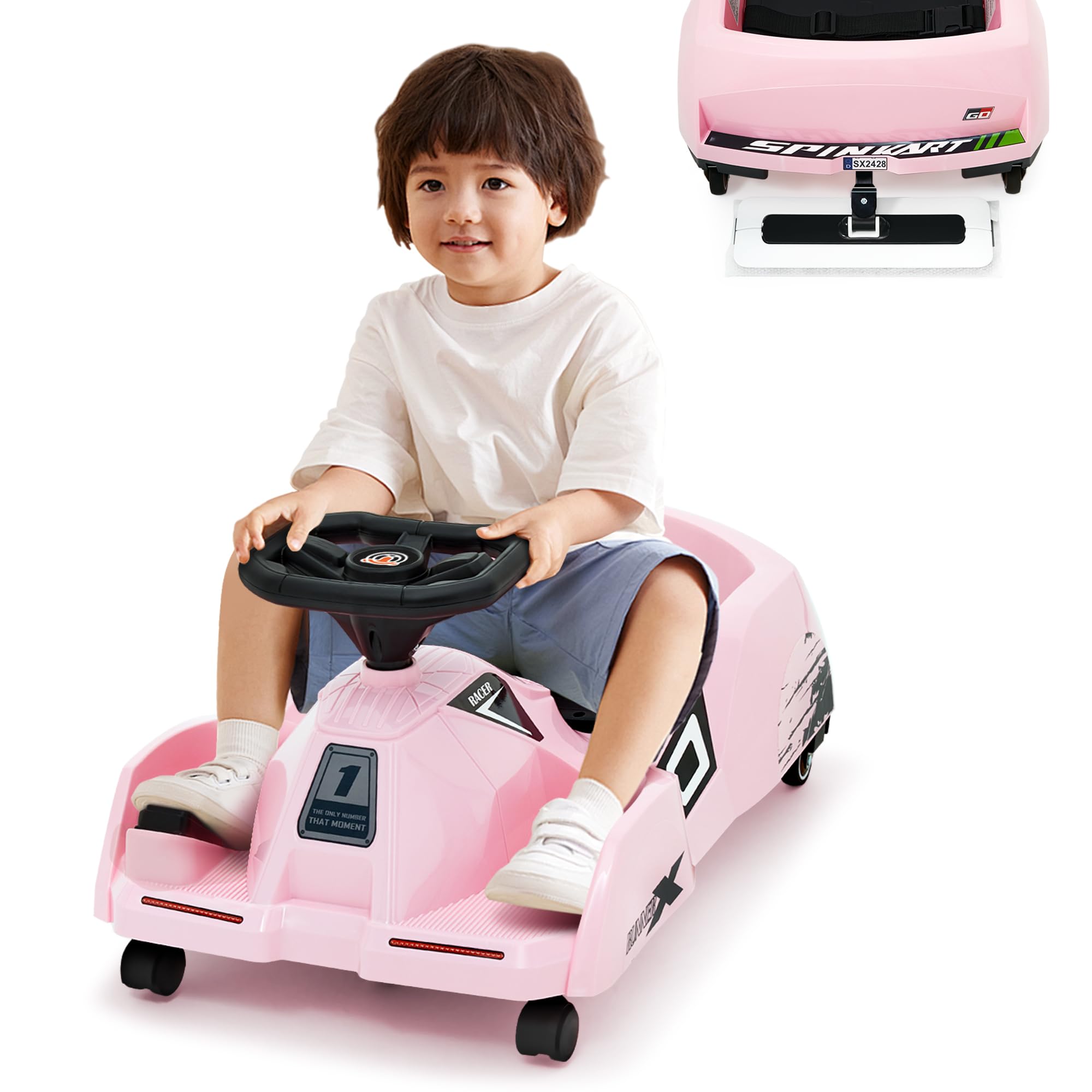 Amazon.com: TRANSPEARL Go Kart,12V Kids Cleaning Car with Mop ...