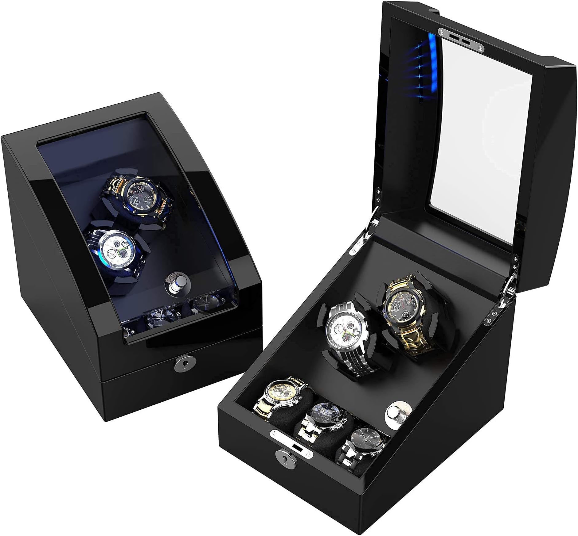 Amazon.com: UCJOE 4+6 Automatic Watch Winder Storage Display Box Watch ...