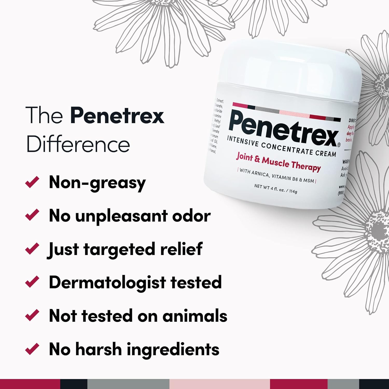 Penetrex Terapia articular y muscular crema de 4 onzas concentrado ...