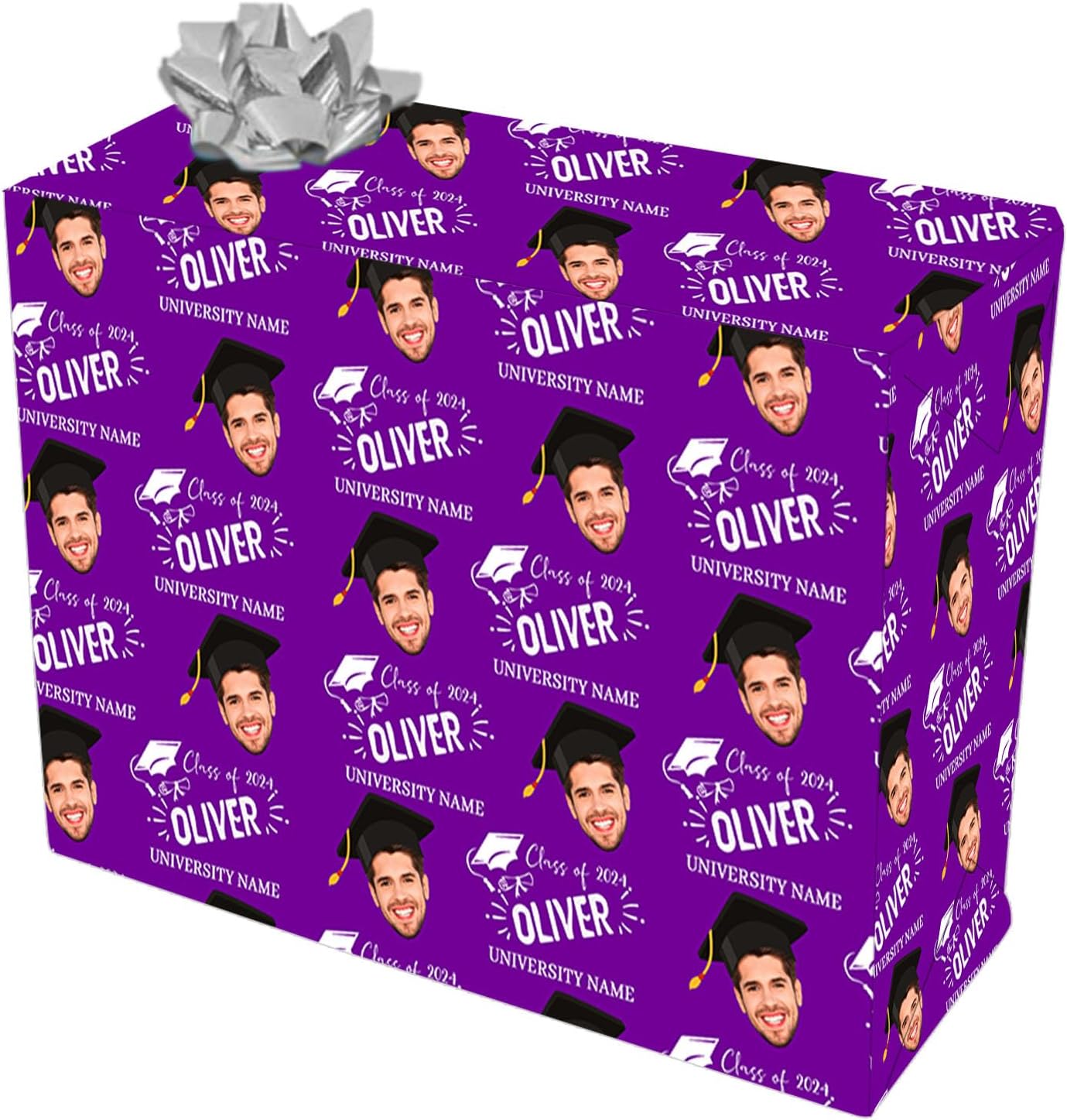 Amazon.com: Custom Graduation Wrapping Paper with Photo Name ...