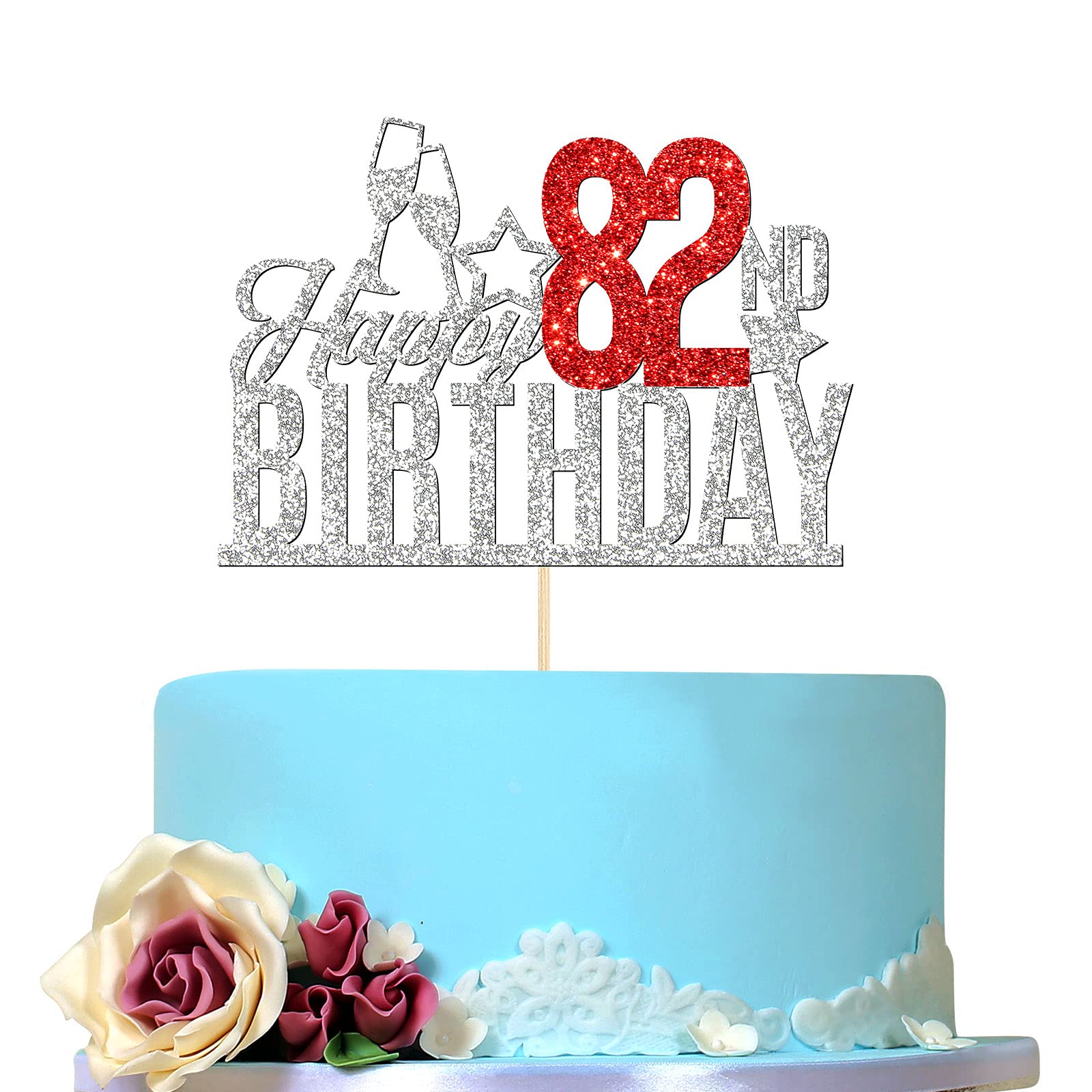 Snapklik.com : Happy 82nd Birthday Cake Topper - Eighty Two-year-old ...