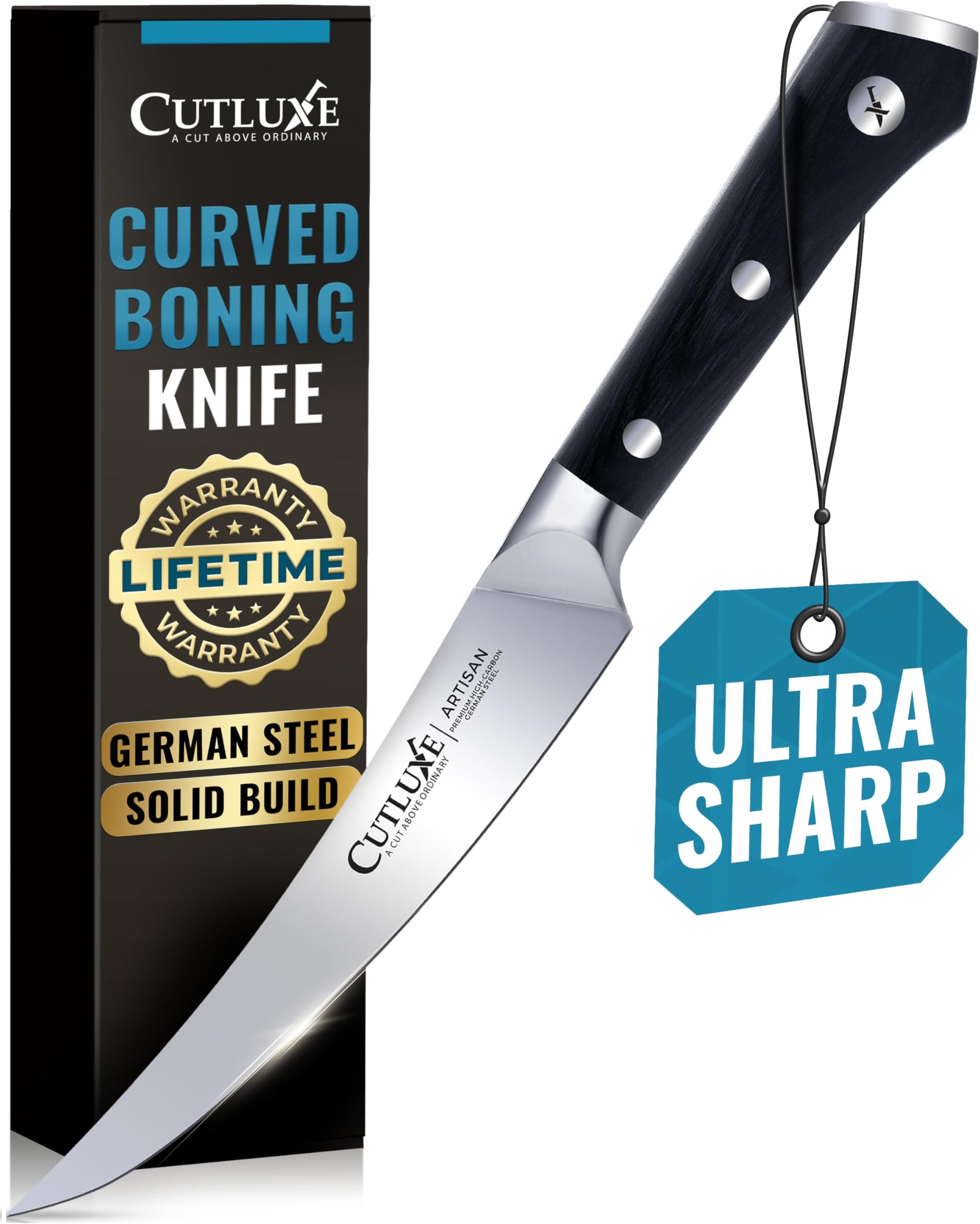 Amazon.com: Victorinox 5" Boning Knife, Curved, Semi-stiff Blade, Maple ...