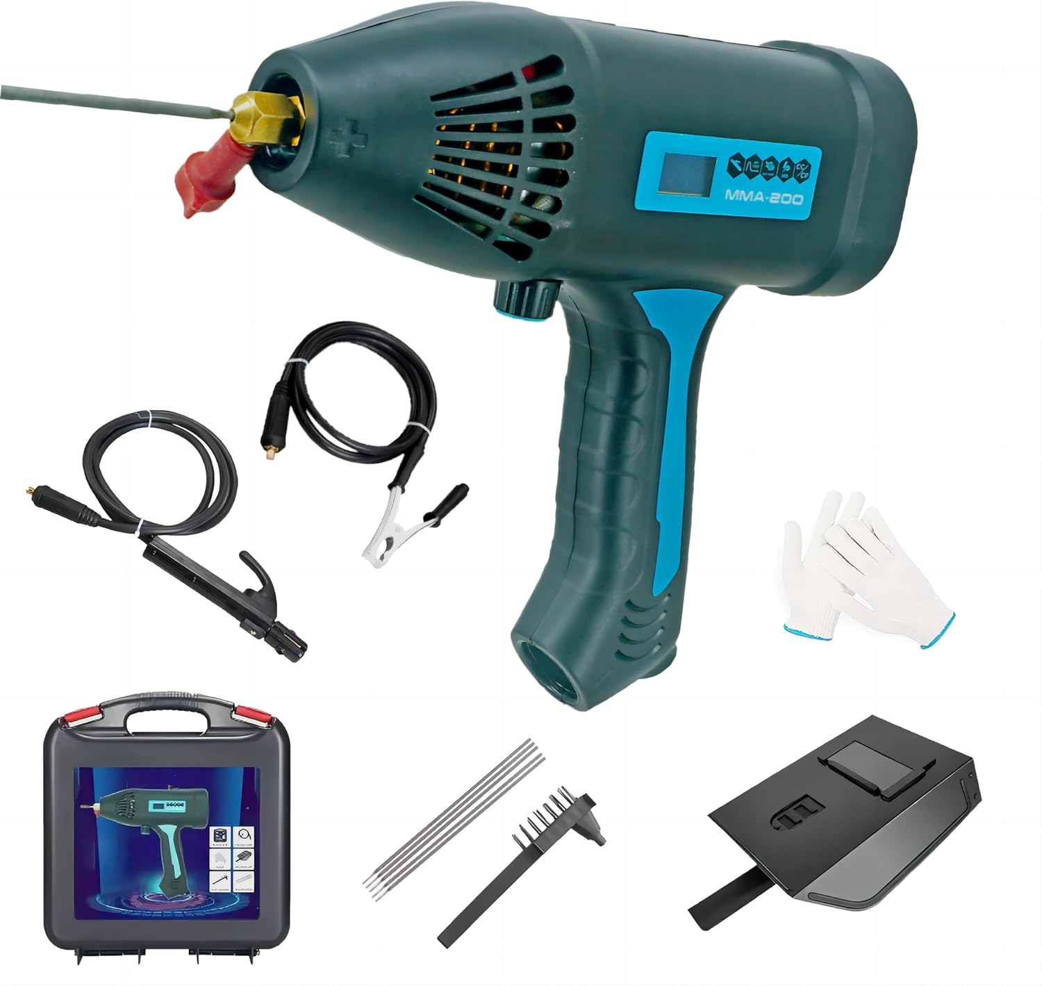 PPBAUTOS 110V Handheld Welding Machine - MMA-200 Portable Welder with ...