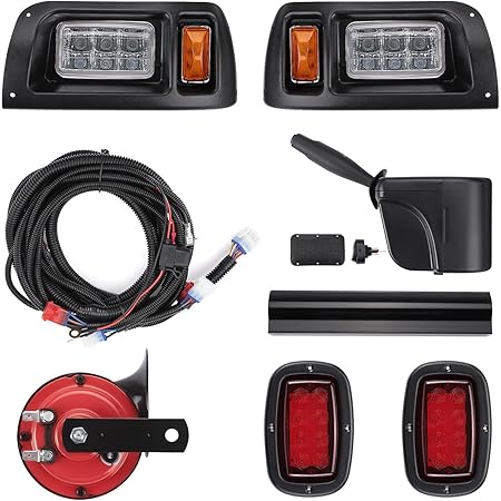 Amazon.com: LED Headlight Tail Light Kit Compatible with Club Car DS ...