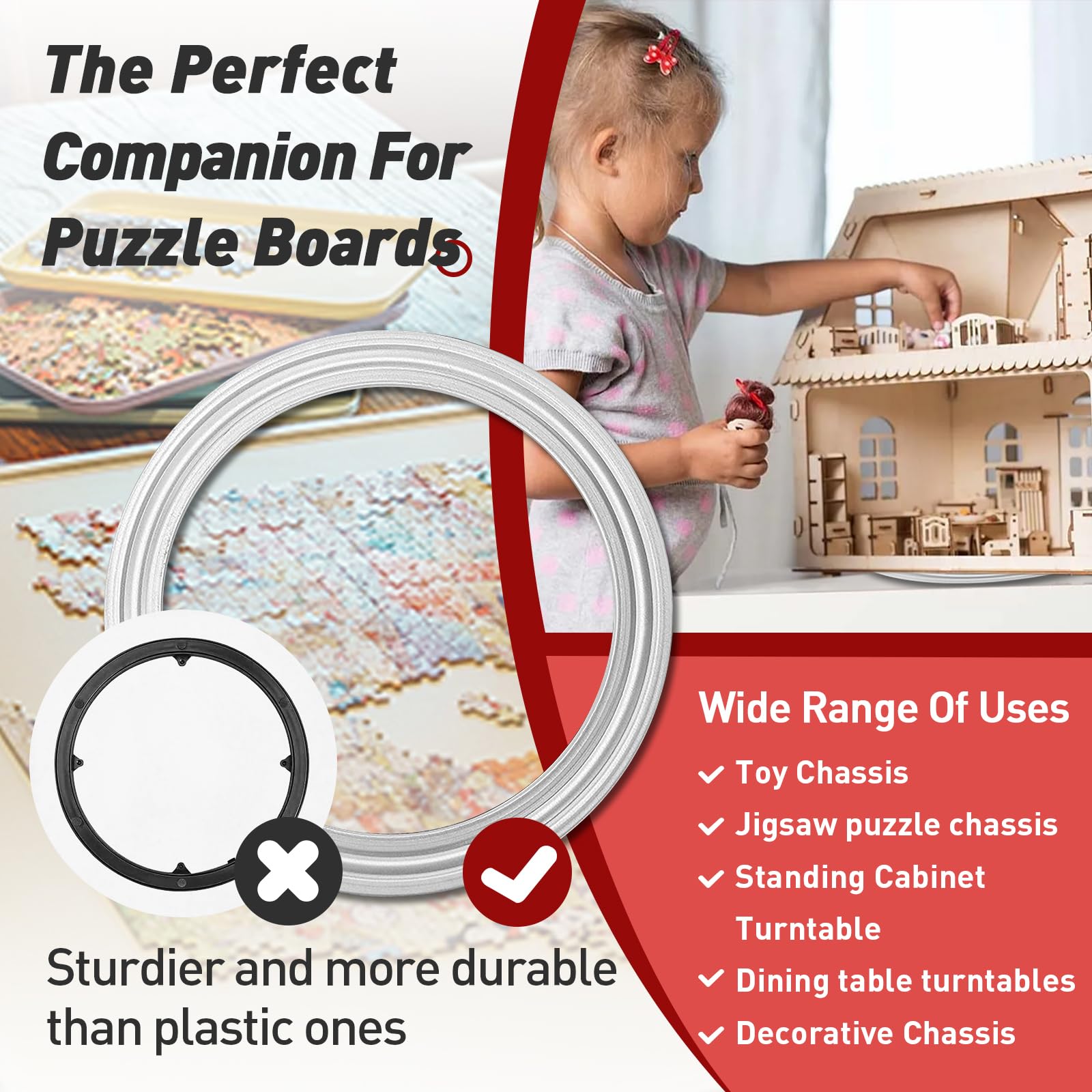 Snapklik.com : Rotating Puzzle Board Base - 360 Swivel Turntable For ...