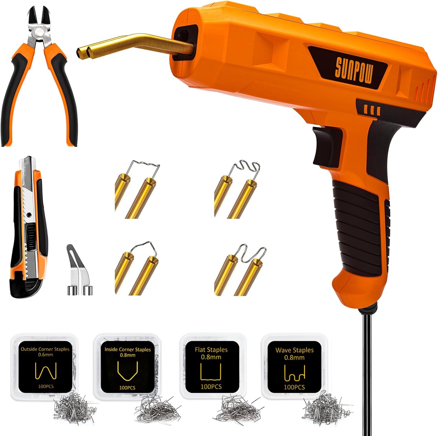 SUNPOW Plastic Welder Tool Kit - Professional Plastic Welding Gun ...