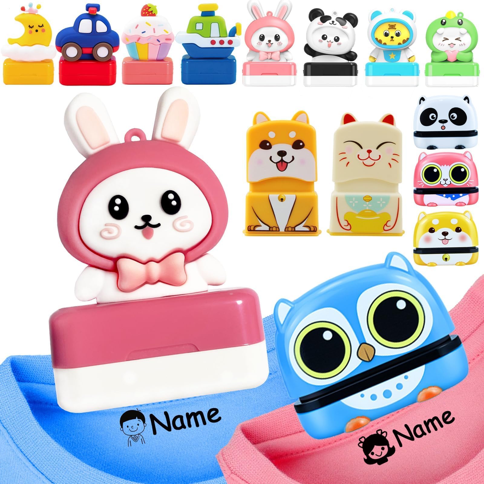 Amazon.com : Name Stamp for Clothing Kids Waterproof, Cartoon Clothing ...