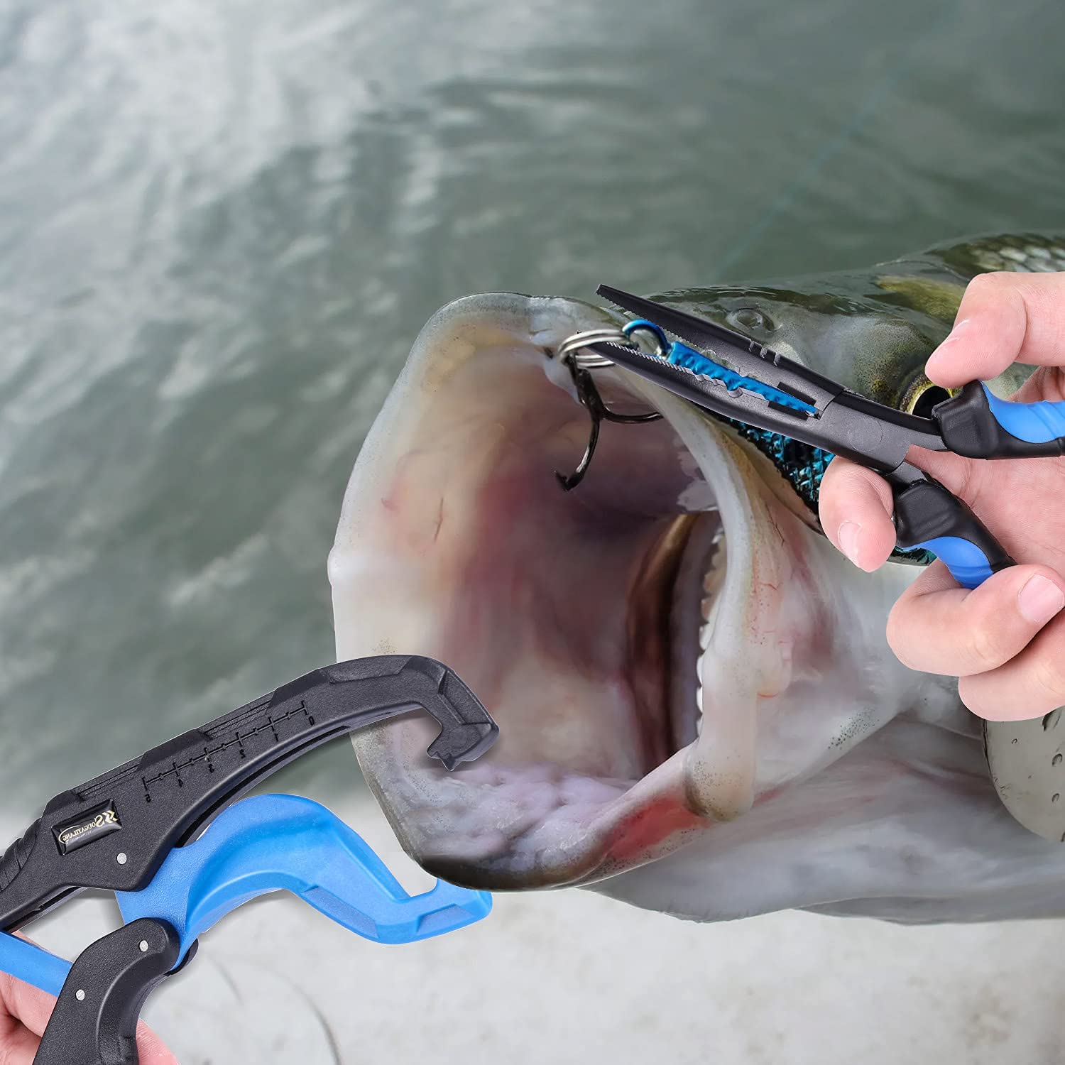 Sougayilang Fishing Pliers 4pcs Tools Set Combos with Steel Pliers ...