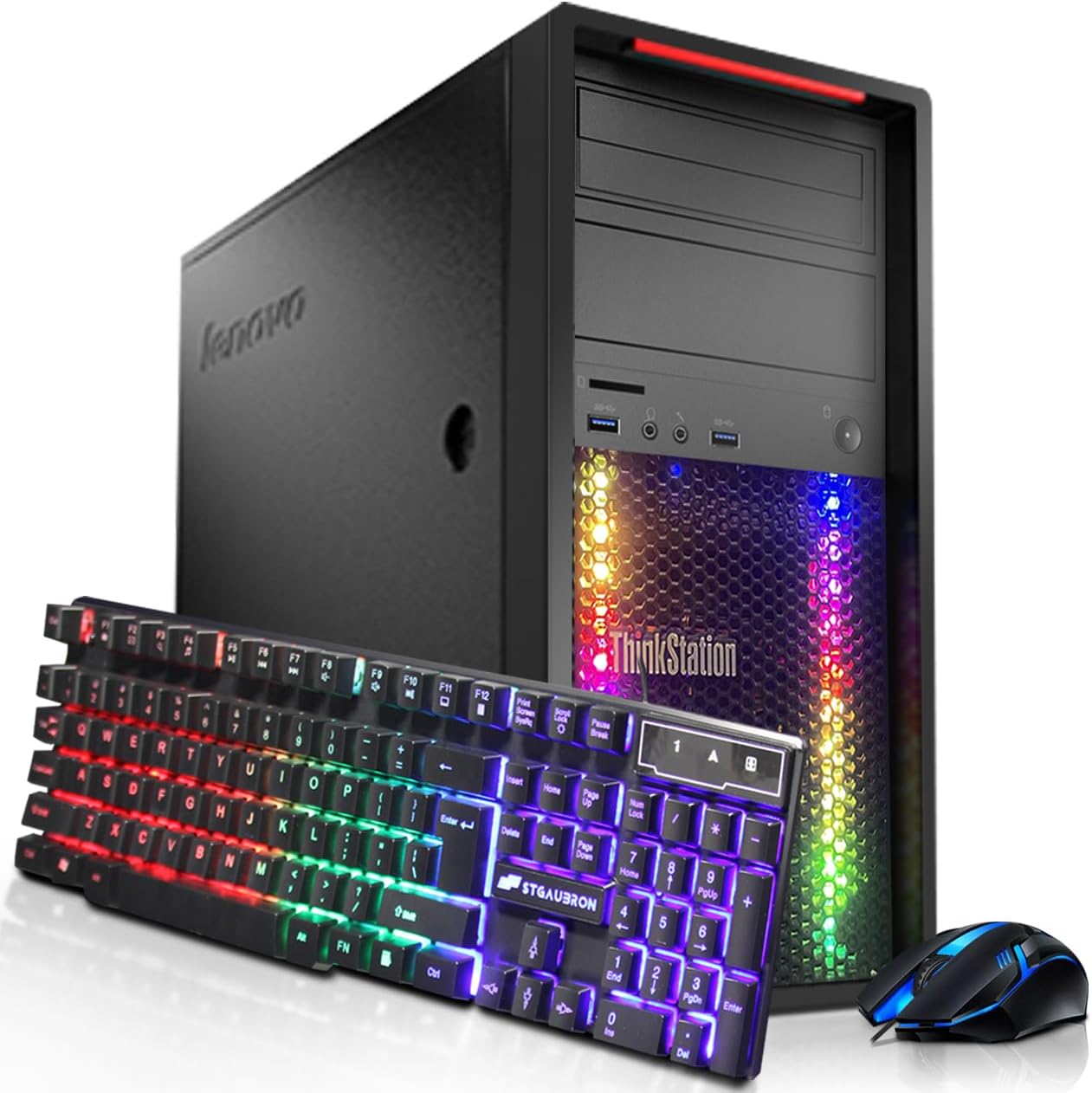 Amazon.com: Lenovo RGB Gaming Desktop Computer, Intel Quad Core I7-7700 ...