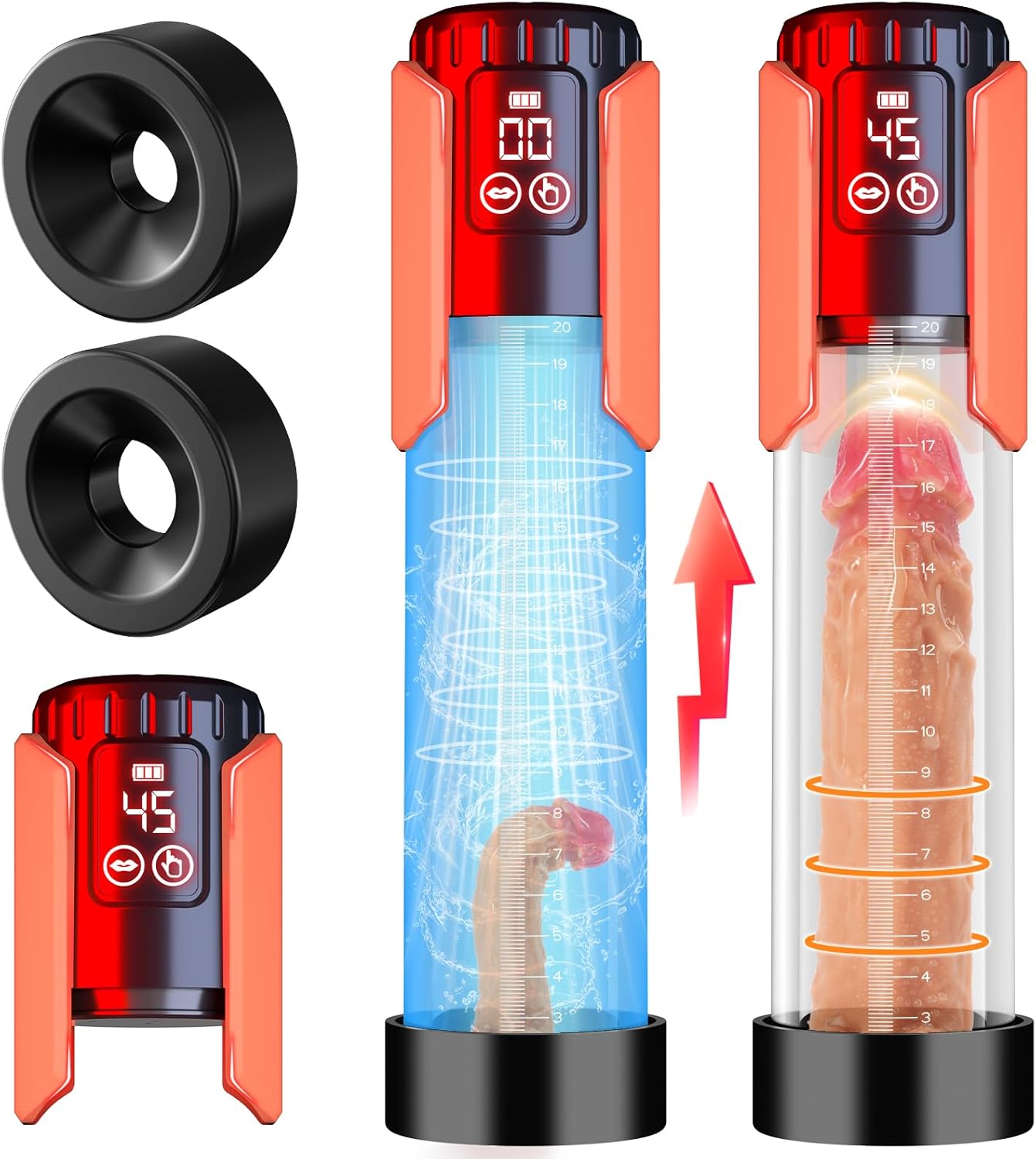 Amazon.com: Automatic Penis Enlarger Extend Vacuum Pump with 5 Suction Intensities, Rechargeable ...