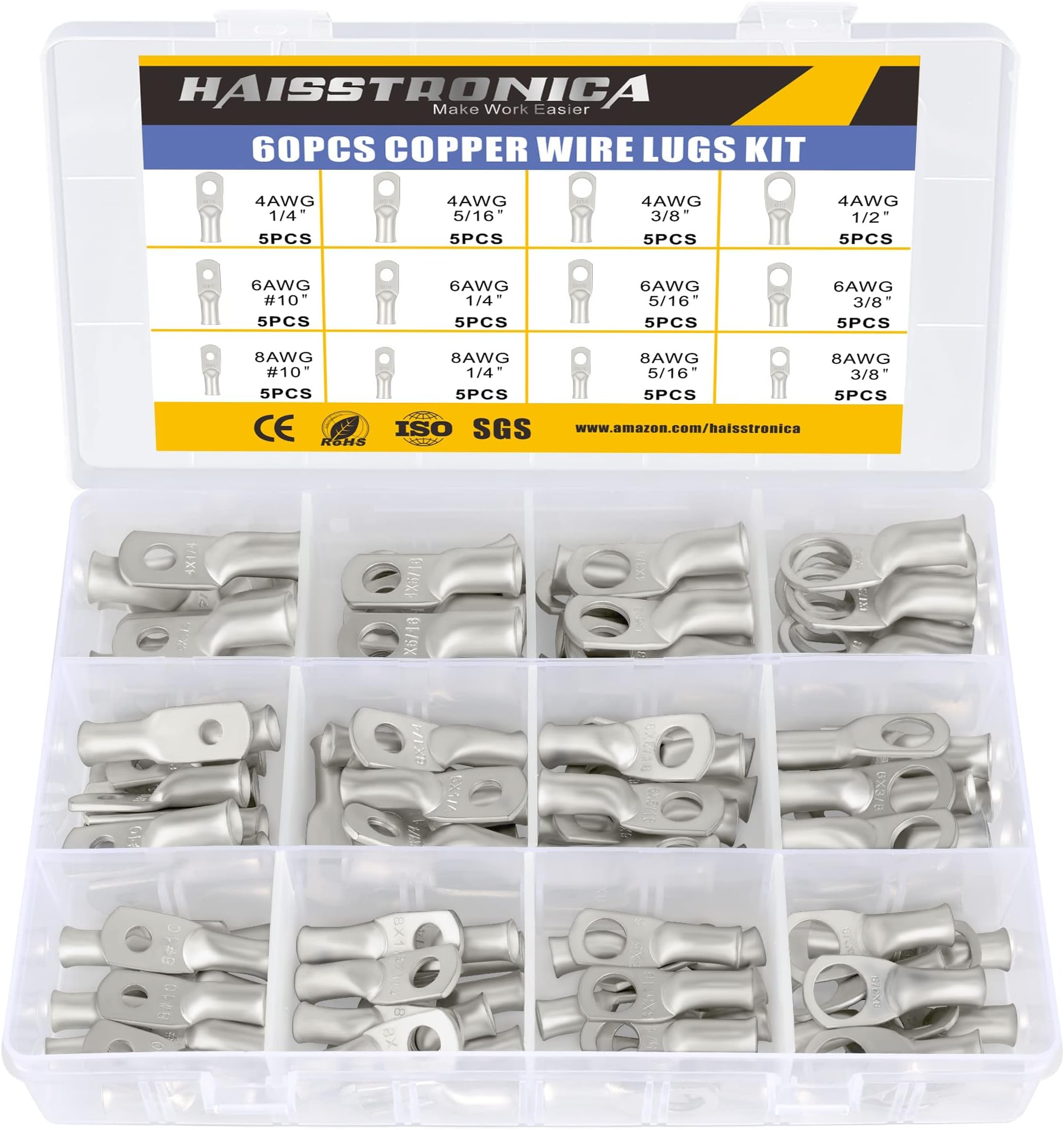 Amazon.com: 4 Ga. Silver Solder Slugs for Copper Lugs and Battery ...