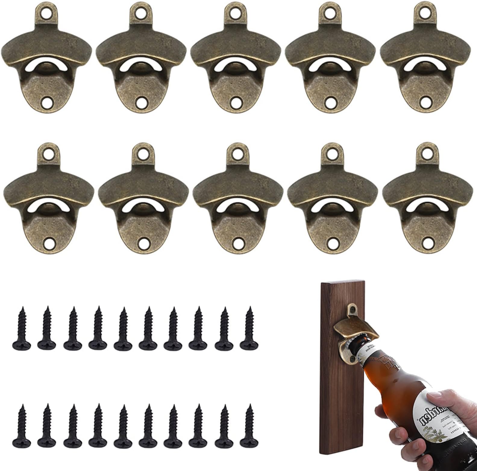 Ksvaye 10Pcs Decapsuleur Mural Biere Vintage Ouvre Bouteille ...