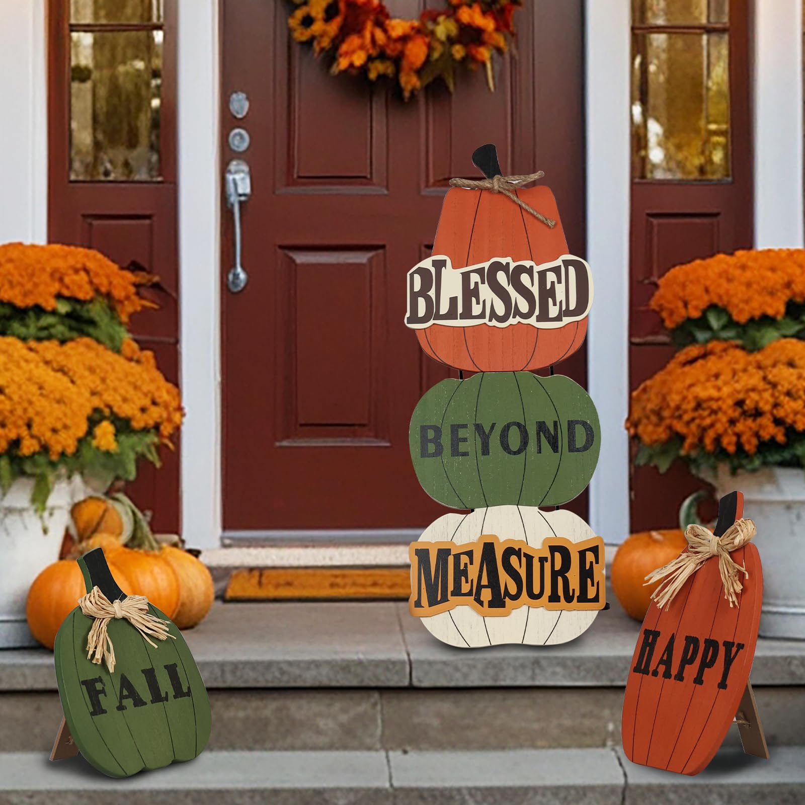 Amazon.com : Outdoor Fall Decorations for Home, MEETYAMOR 3 Pack ...