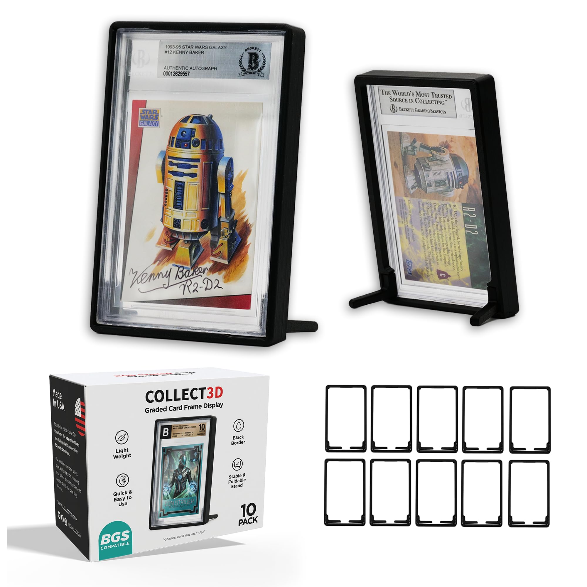 PSA Card Displays 10 Pack Graded Trading Card Display Frames - PSA Fit ...