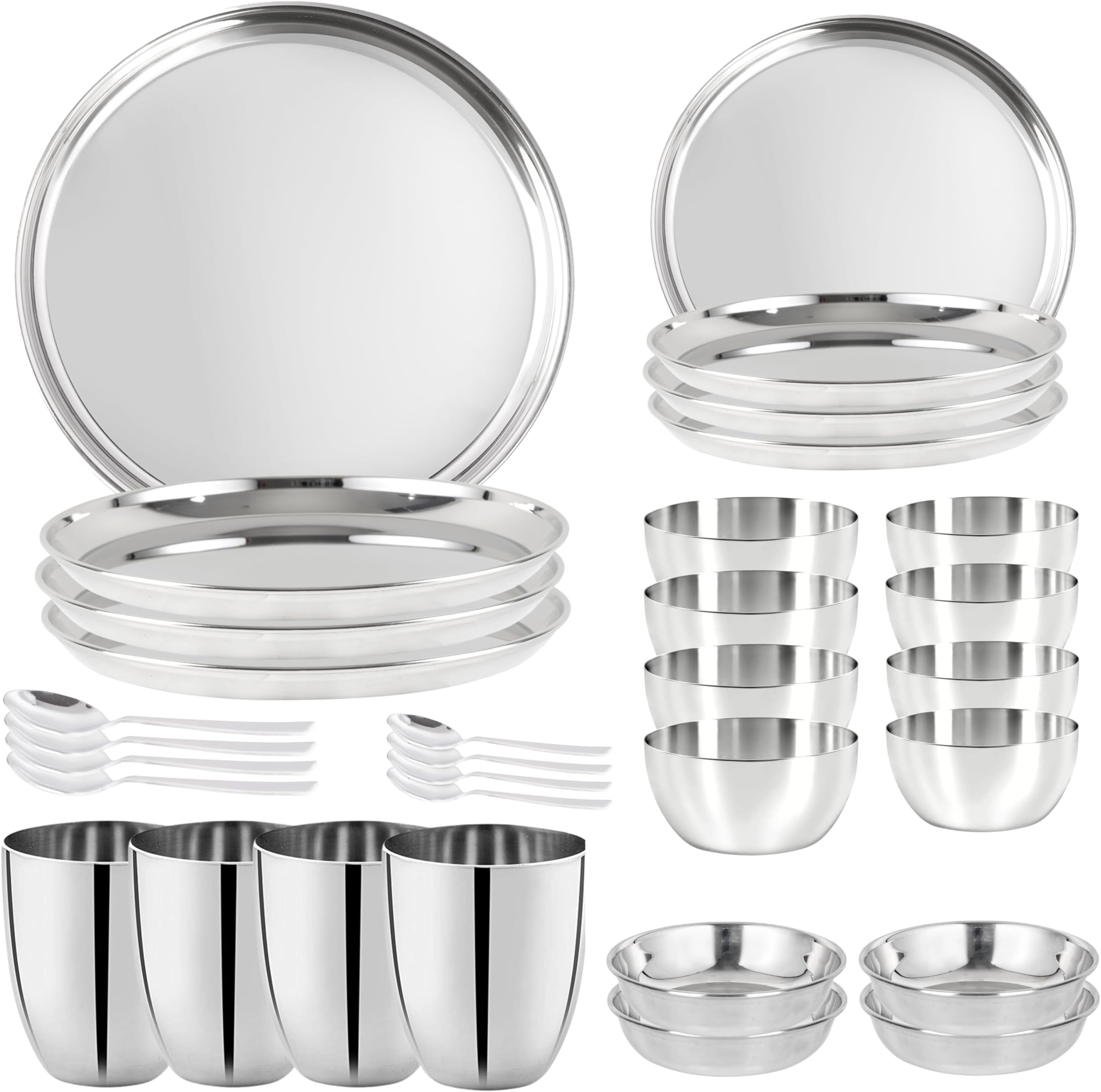 Amazon.com: Royal Sapphire Stainless Steel Dinner Set of 24 Pieces ...
