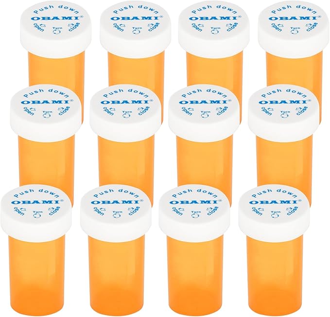 Amazon.com: Plastic Medicine Pill Bottles with Child Resistant Caps ...