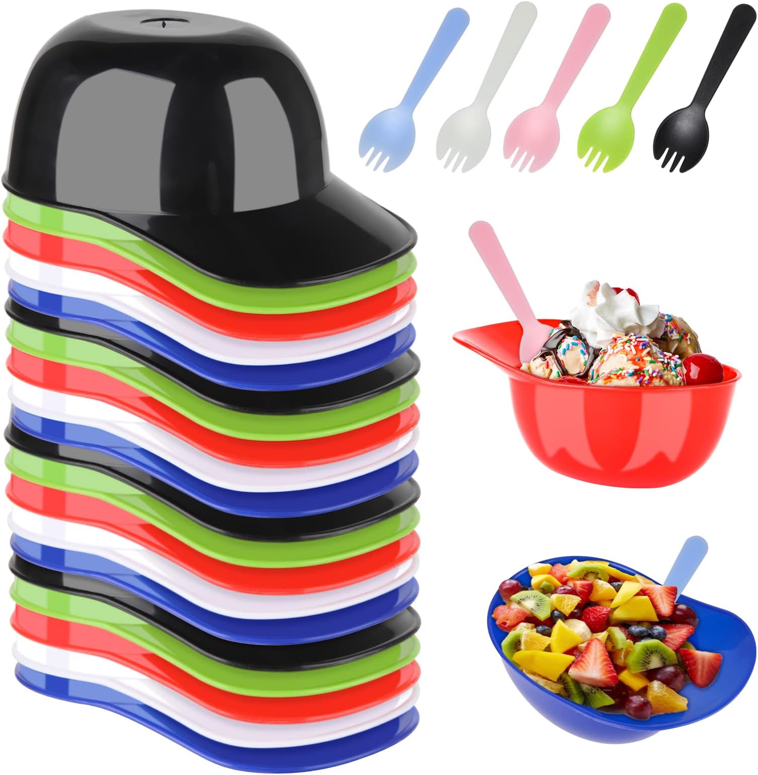 Amazon.com | Baseball Helmet Ice Cream Snack Bowl and Disposable Taster ...