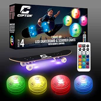 Amazon.com: Cipton Skateboard LED Lights Multi Color Changing Bright ...