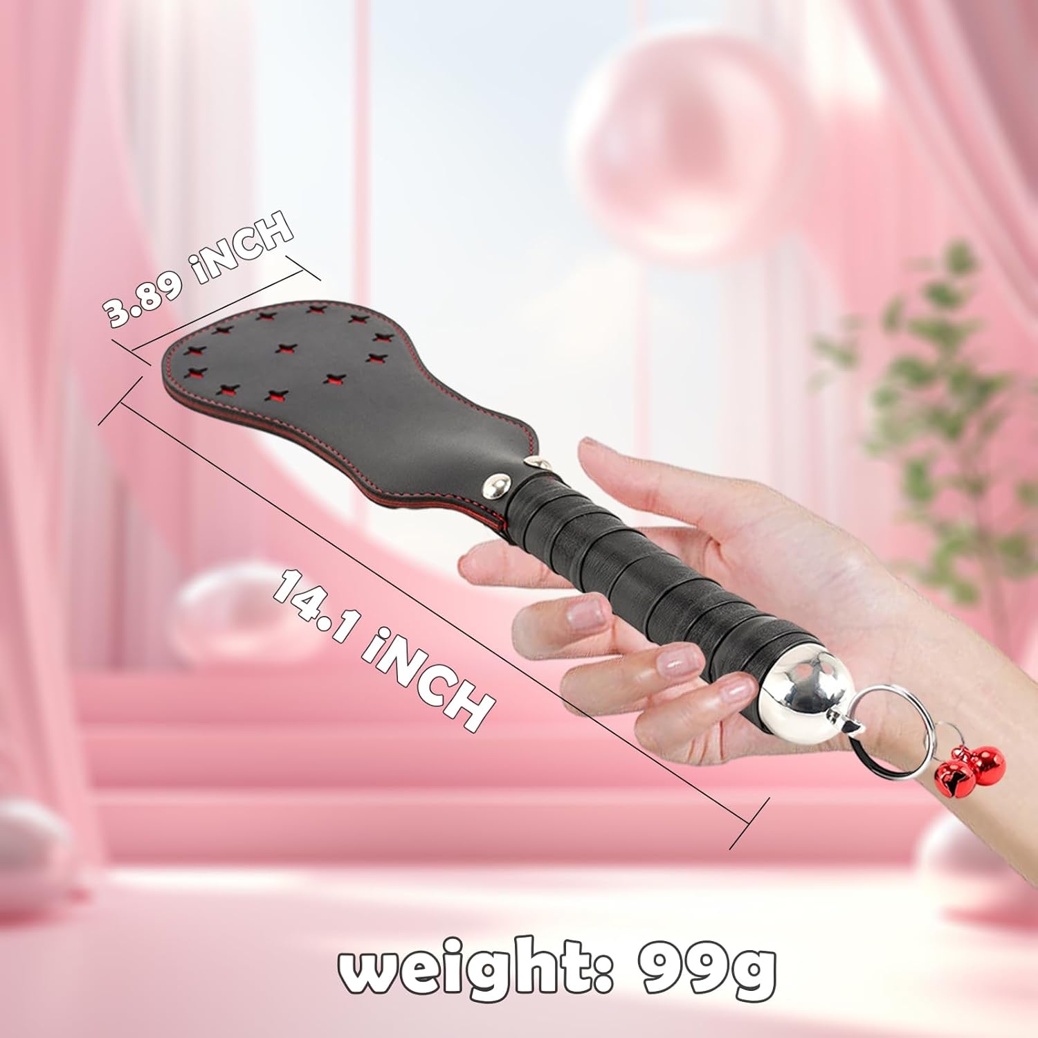 Leather Sexy Spanking Paddles Sex Whip, 14.1inch BDSM Sex Toy for Paddle Sex Play Flogger Adult ...