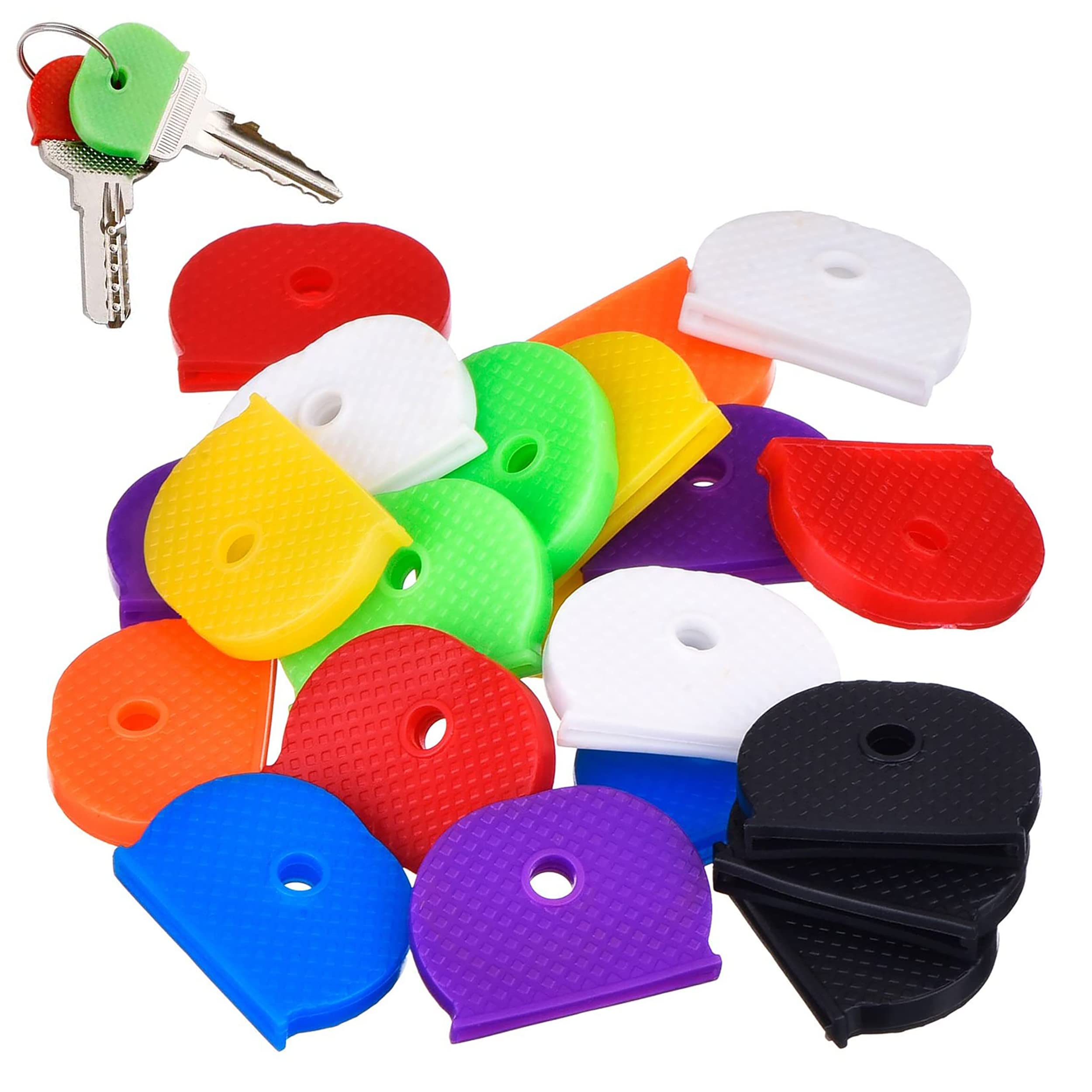 24 PCS Key Covers Flexible Key Caps 2.5 cm Key Covers Caps Key Toppers ...