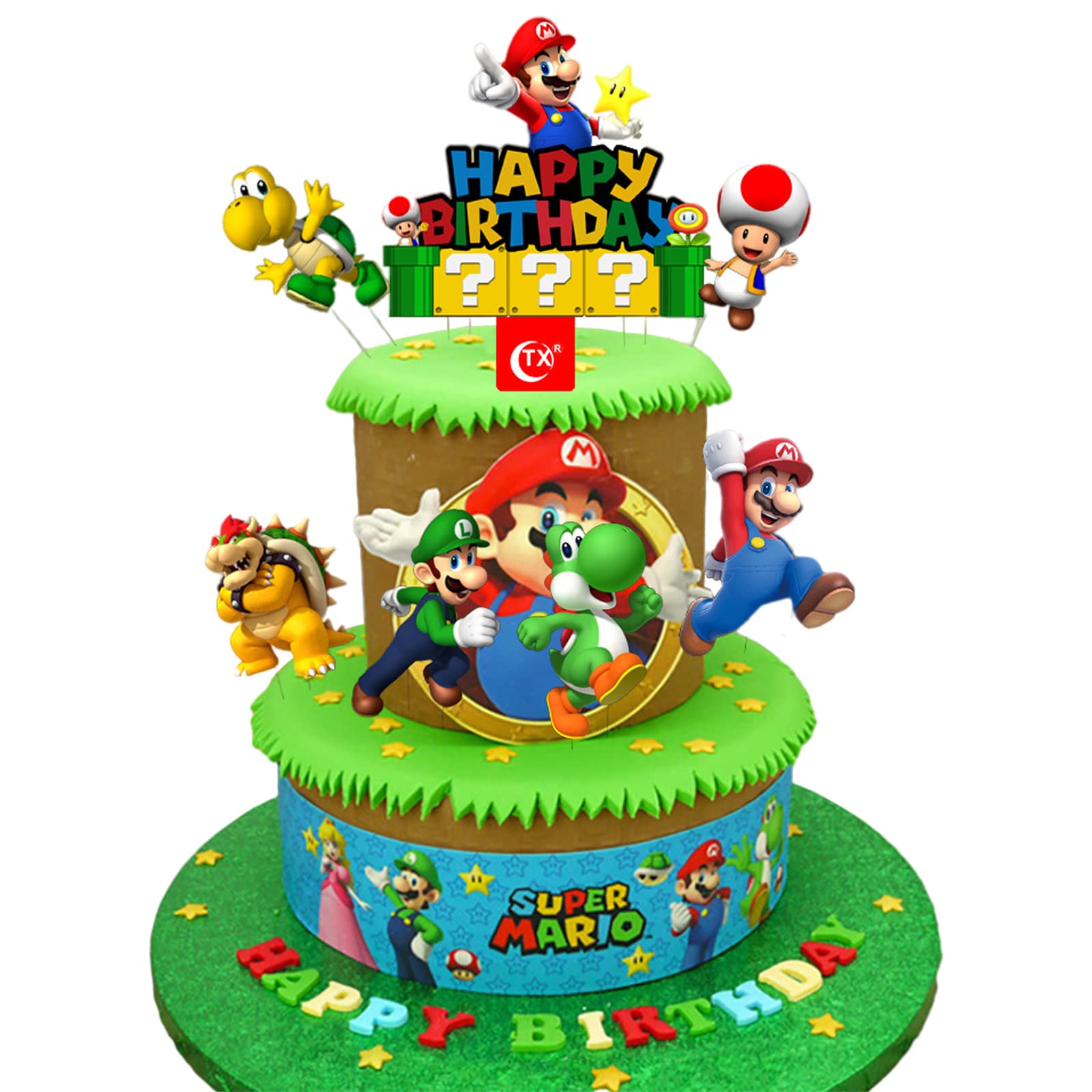 Buy 7 PCS Super Mario Cake Decoration,ZHULIA- Super Mario Cake Toppers ...