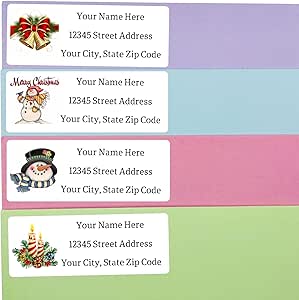 Amazon.com : Christmas Address Labels Return Address Labels ...