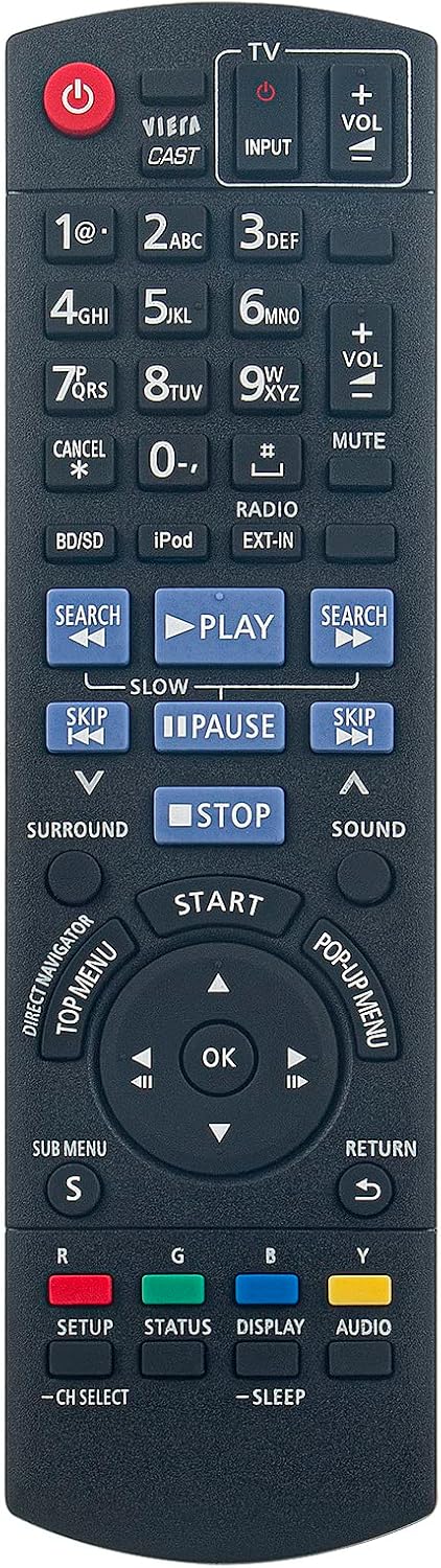 Amazon.com: N2QAKB000072 Replaced Remote Control Fit for Panasonic Blu ...