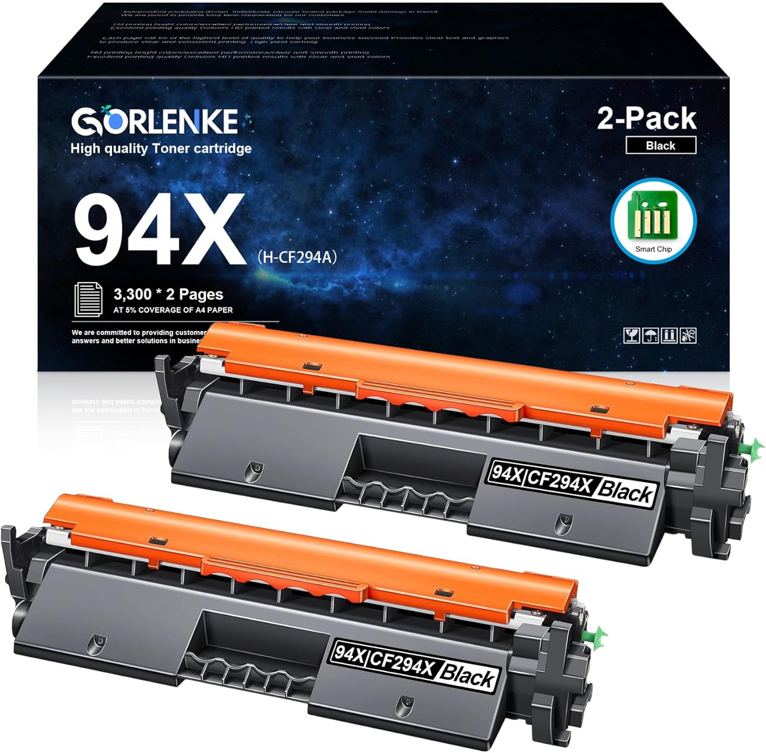 Amazon.com: 94X High Yield Toner Cartridge CF294X 2-Pack Replacement ...
