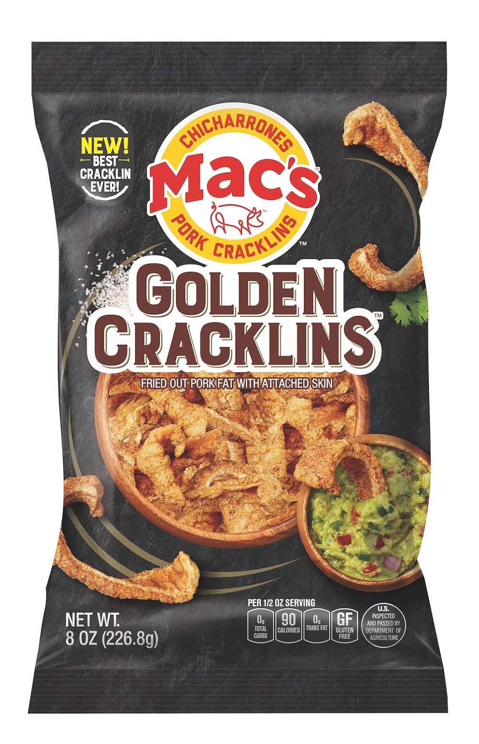 Amazon.com: Mac’s Golden Cracklin - Crunchy Low Carb Snack, Cracklin ...