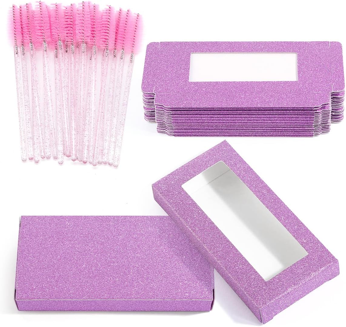 Amazon.com: 40 Pieces Lash Packaging Wholesale Containers 20 Pieces ...