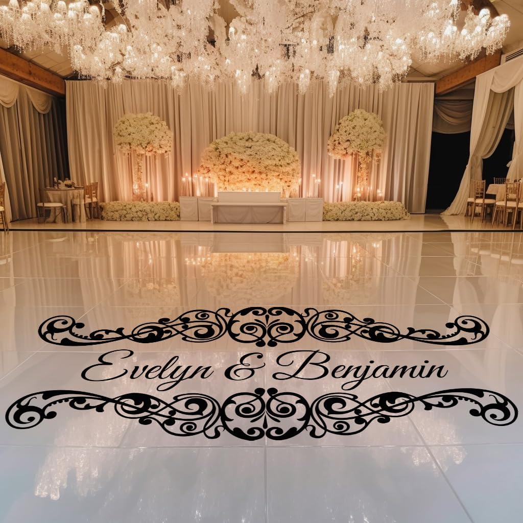 Amazon.com: Custom Name Wedding Dance Floor Decal - Vinyl Sticker for ...
