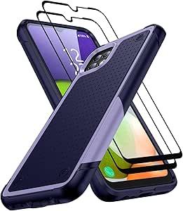 Amazon.com: Jeylly for Samsung Galaxy A22 5G Phone Case with Screen Protector [2 Pack], Heavy ...