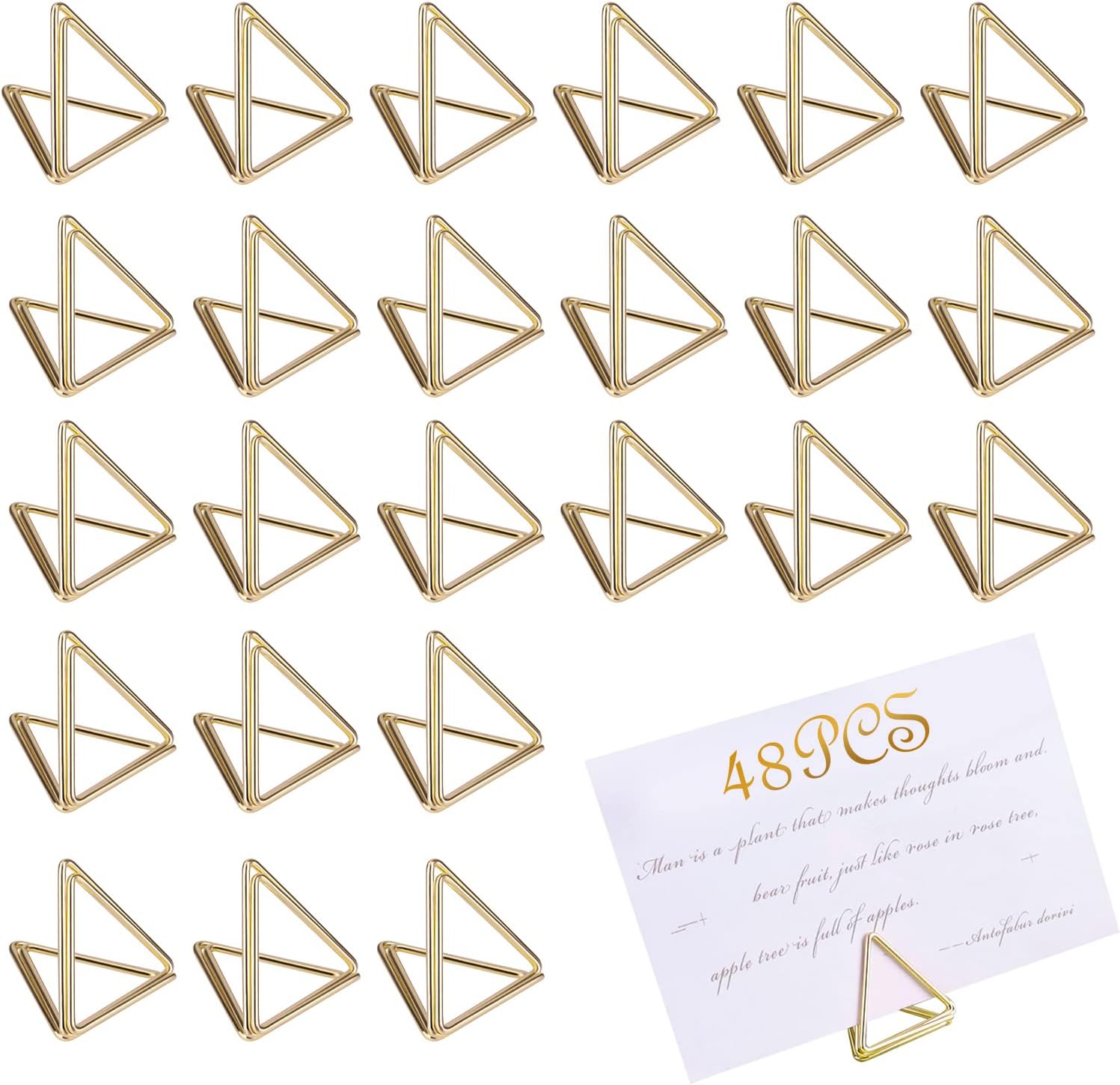 Amazon.com: 48pcs Mini Place Card Holders, Table Number Holders Small ...