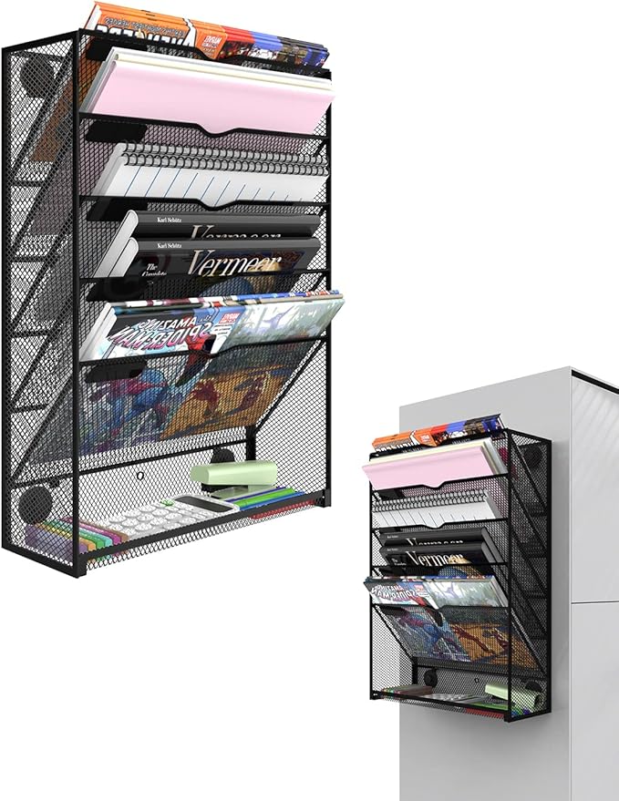 Amazon.com: Vdamu 6-Tier Magnetic File Holder - No Drilling ...