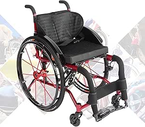 Amazon.com: Portable Wheelchair for Adult, Lightweight Aluminum Alloy ...