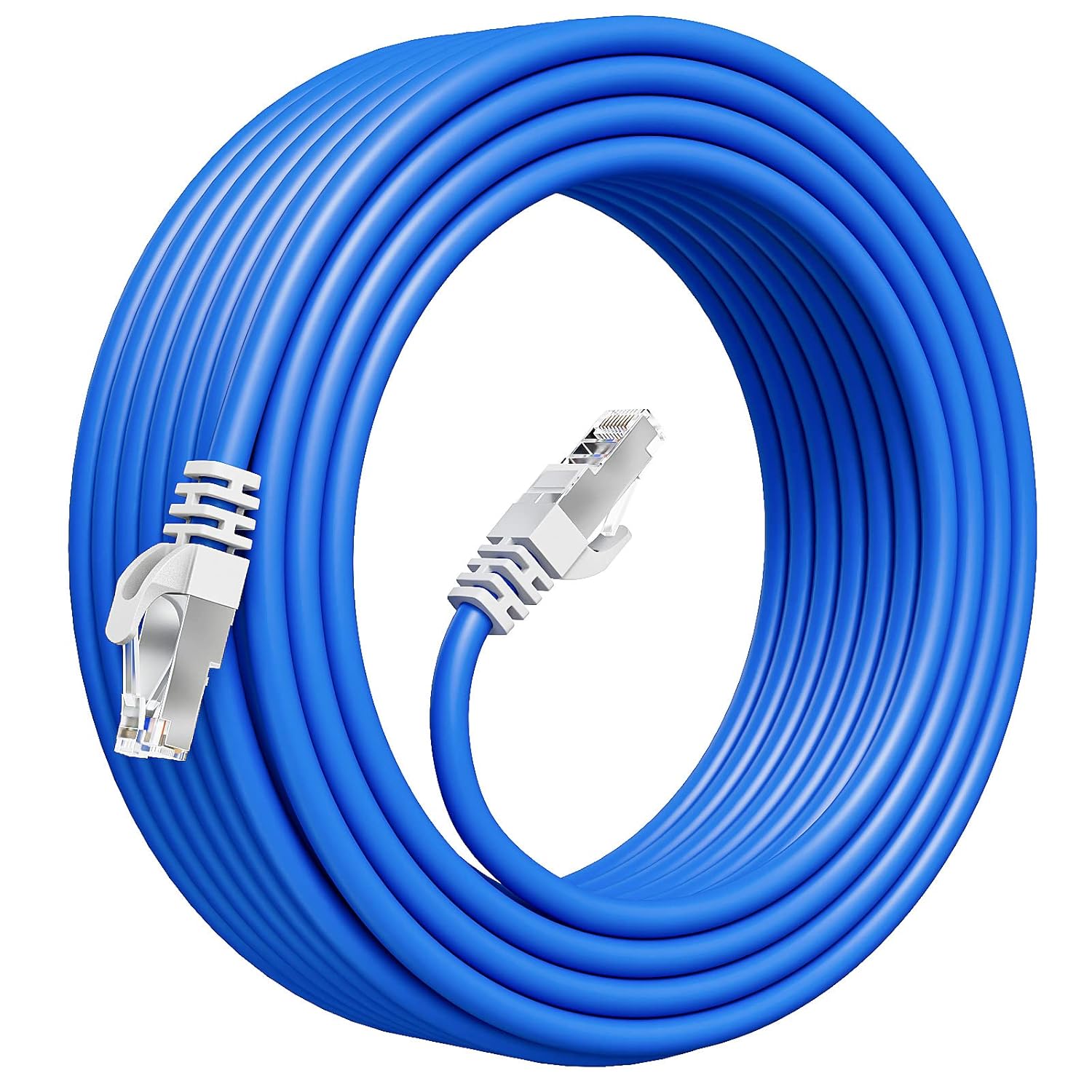 Cable Ethernet 50m Cat6 Gigabit Blindé Cable RJ45 50m, 550MHZ Haut ...