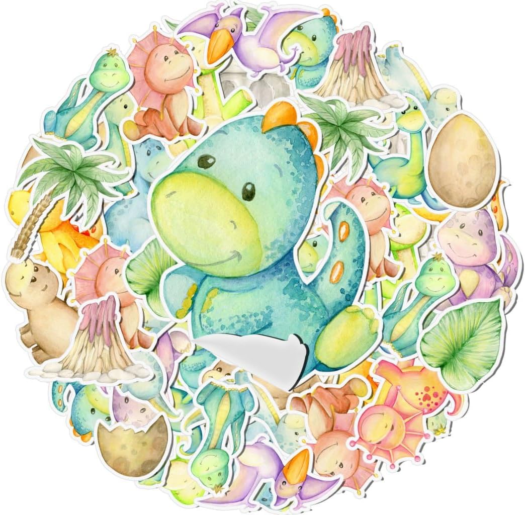 Amazon.com: 20 Pcs Dinosaur Stickers for Kids Crafts, Scrapbooking, and ...
