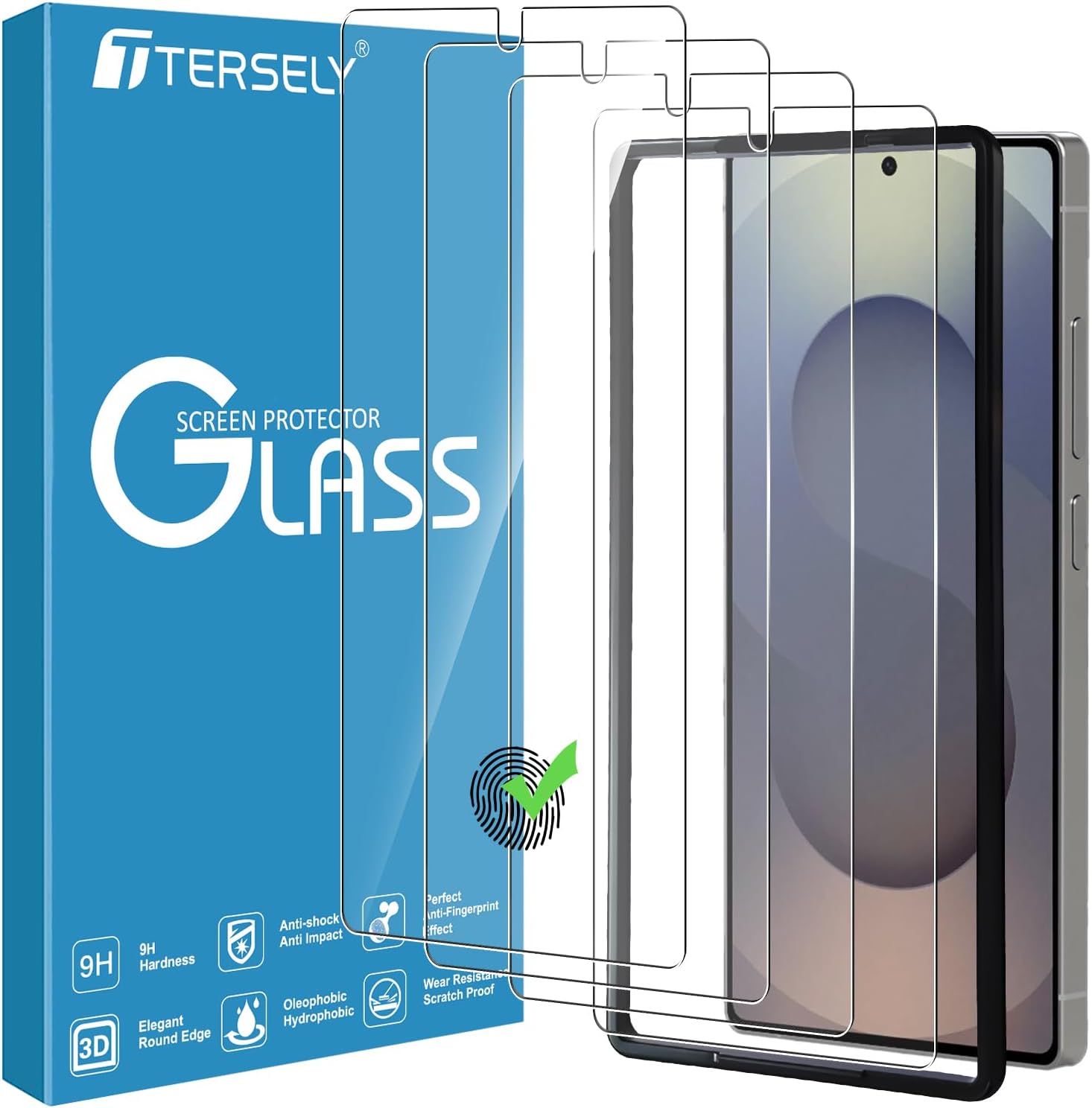 JETech Screen Protector for Samsung Galaxy S25 Ultra 5G, Tempered Glass ...
