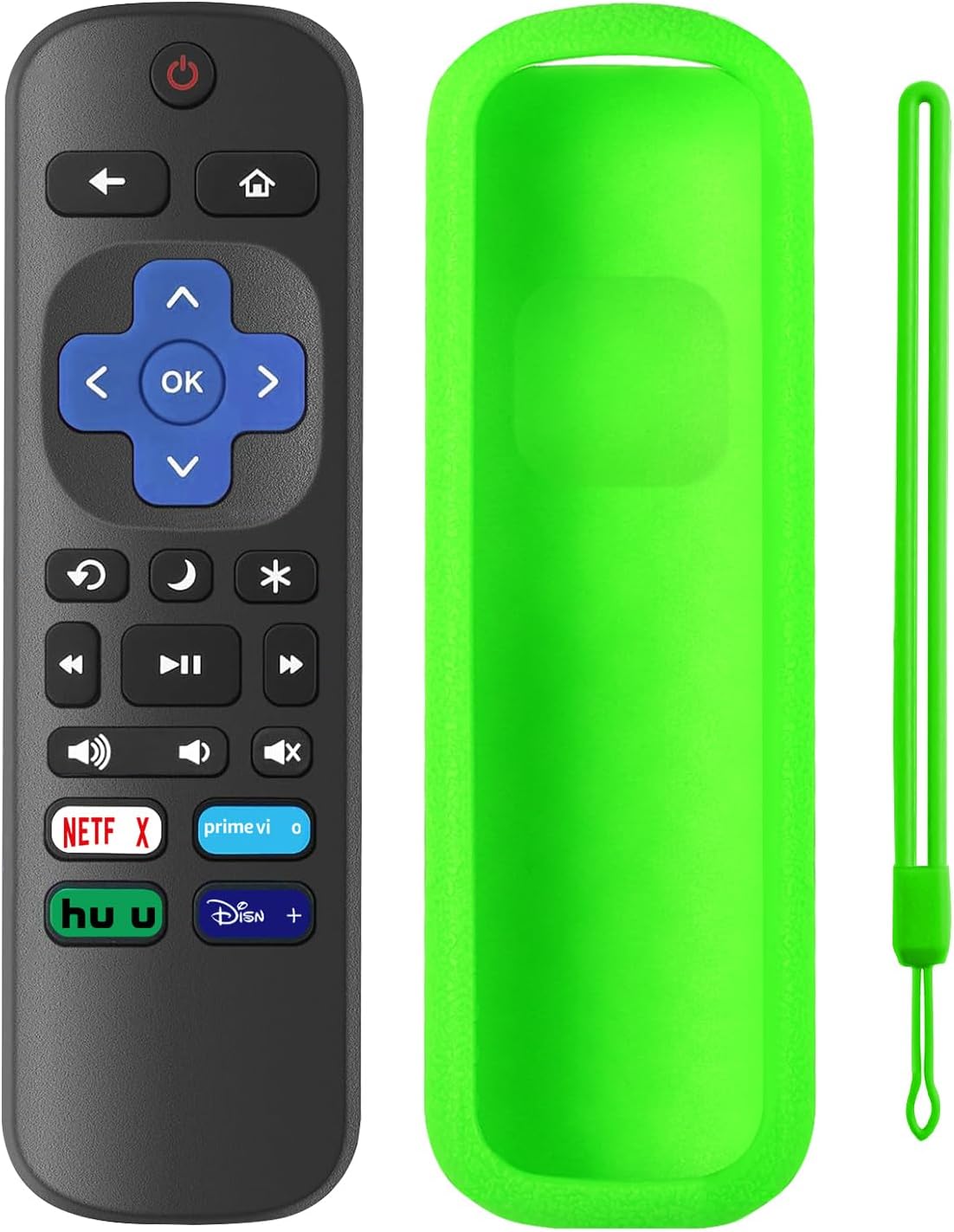 Amazon.com: Replacement Remote Control for Roku TV with Green Soft ...