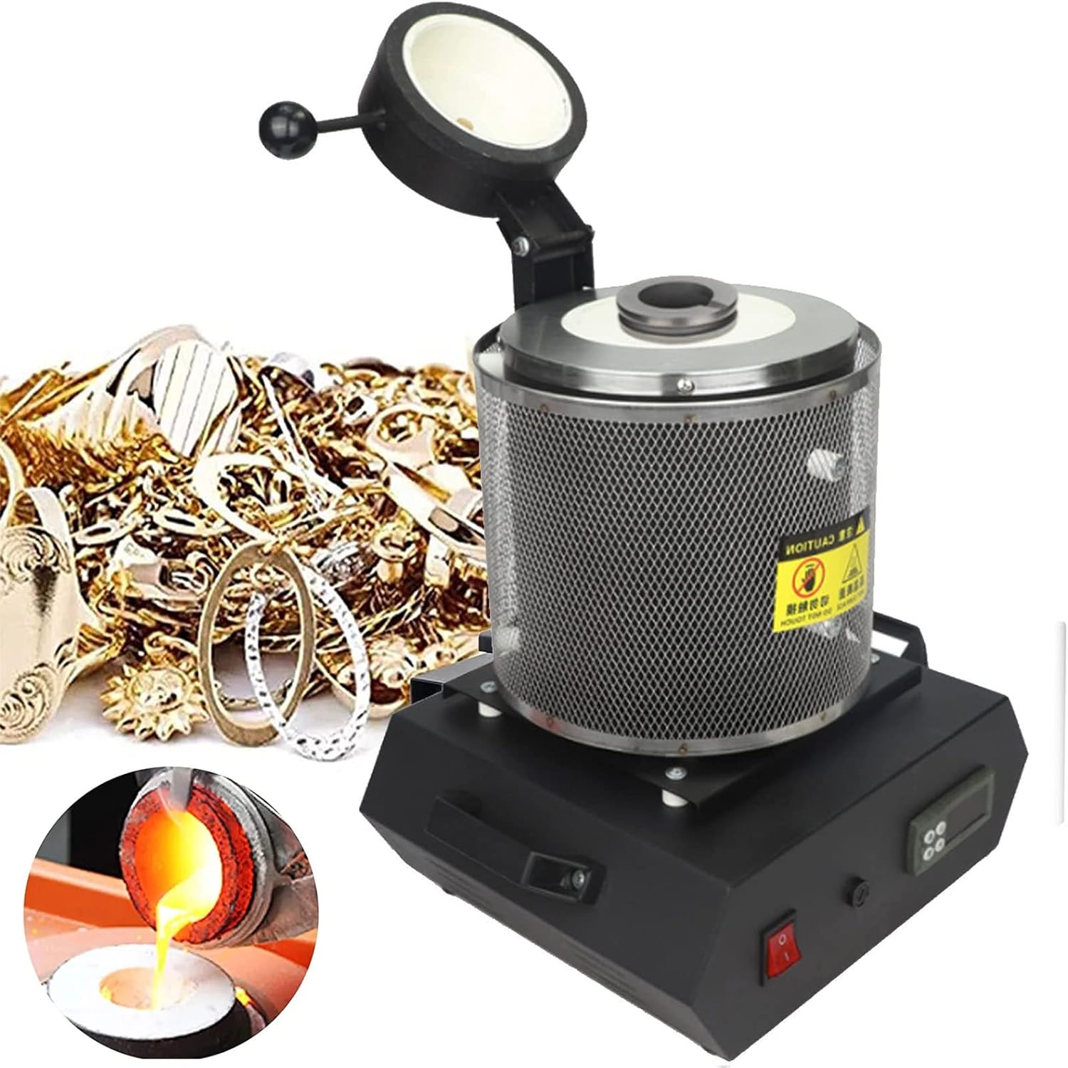 Amazon.com: Metal Melting Furnace 1/2/3Kg Capacity, Refining Casting ...