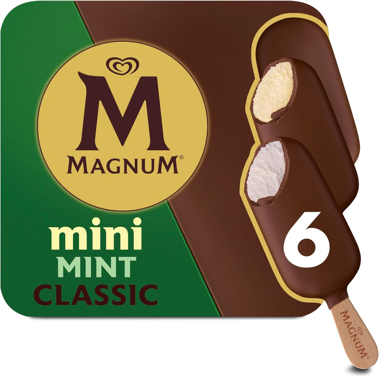 Magnum Mini Classic & Mint Ice Cream Sticks 6 x 55ml : Amazon.co.uk ...