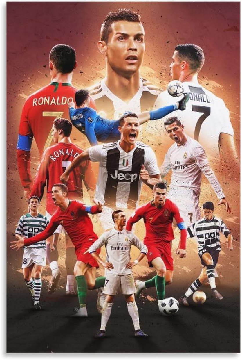 CR7 Cristiano Ronaldo Poster for Wall Art Signed Football Soccer Wall ...