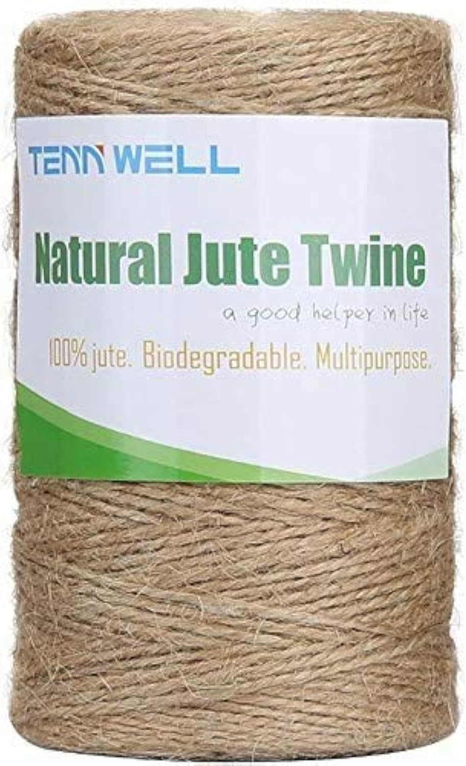 tenn well 3mm Jute Garden String, 200m Long Natural Jute Twine String ...